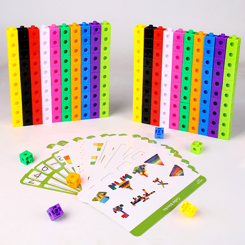 100PCS Counting Math Cube Baby Educational Toy Mathlink Cube Graphic ...