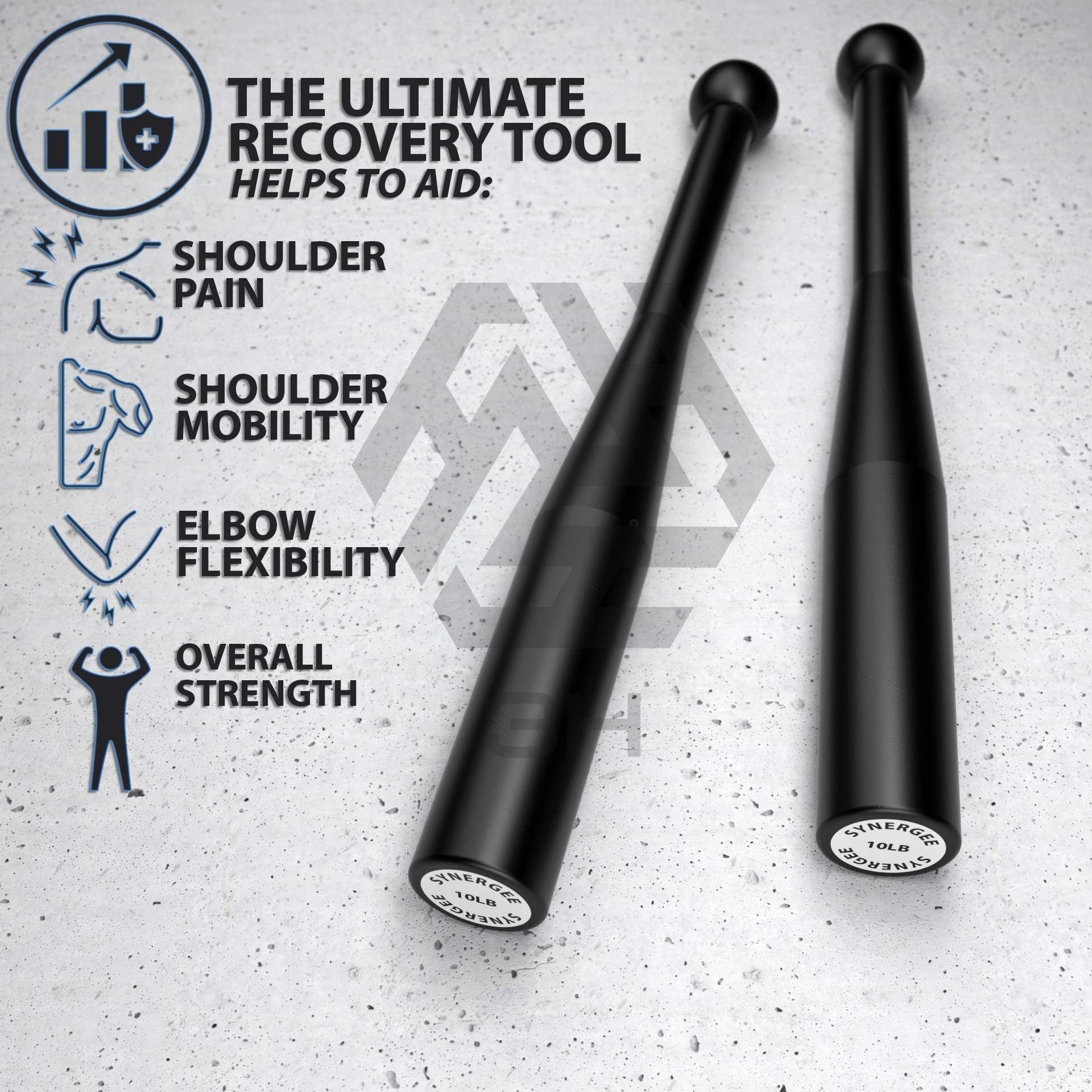 3H [2-12]KG Clubbell for Fitness Steel for Forearm Strength Train ...