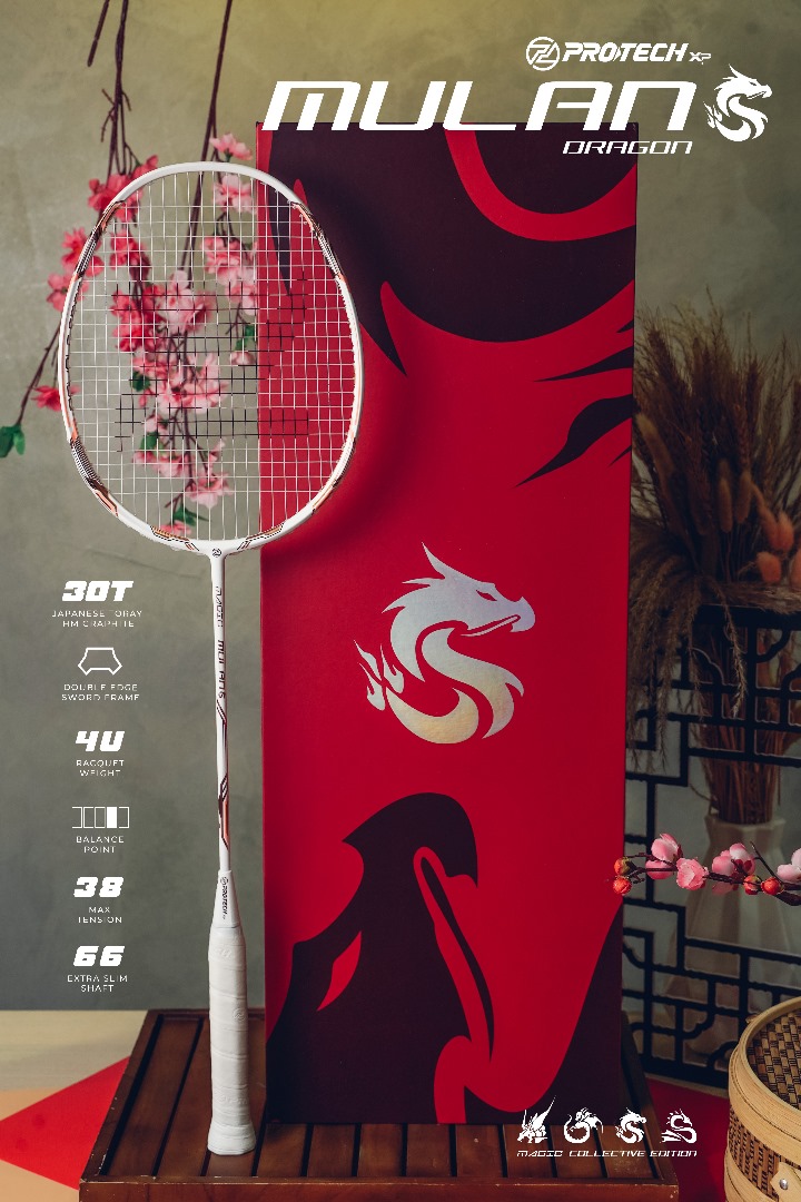 Protech Badmiton Racquet "Mulan" Dragon Magic Series (Collective Edition) | Shopee Singapore