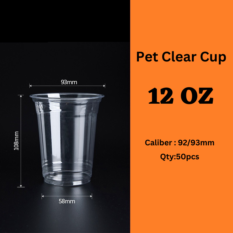 PET Cup 10oz / 12oz / 14oz PET Cup - 50pcs ,Flat lid/Dome lids / direct ...
