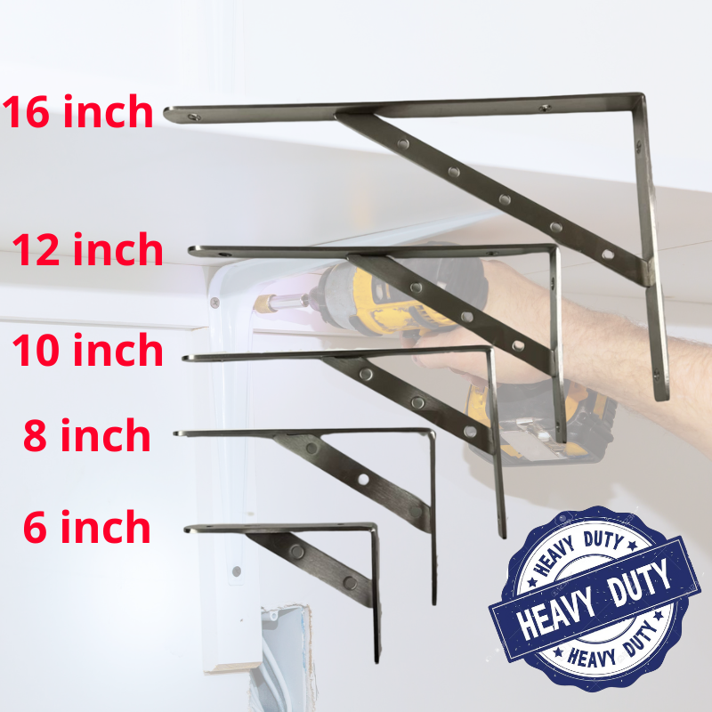 SW 2pcs Sesiku Besi L Braket Berat Keluli Tahan Karat Stainless Steel ...