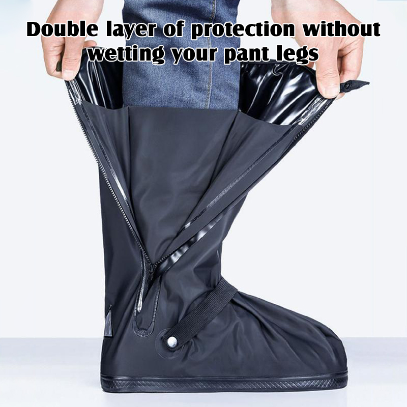 Reusable Rain Boot Anti-slip Waterproof Motorcycle Shoe Covers ...