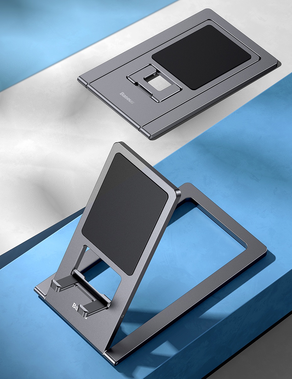 Baseus Foldable Metal Desktop Phone Stand Tablet Holder Notebook Stand ...