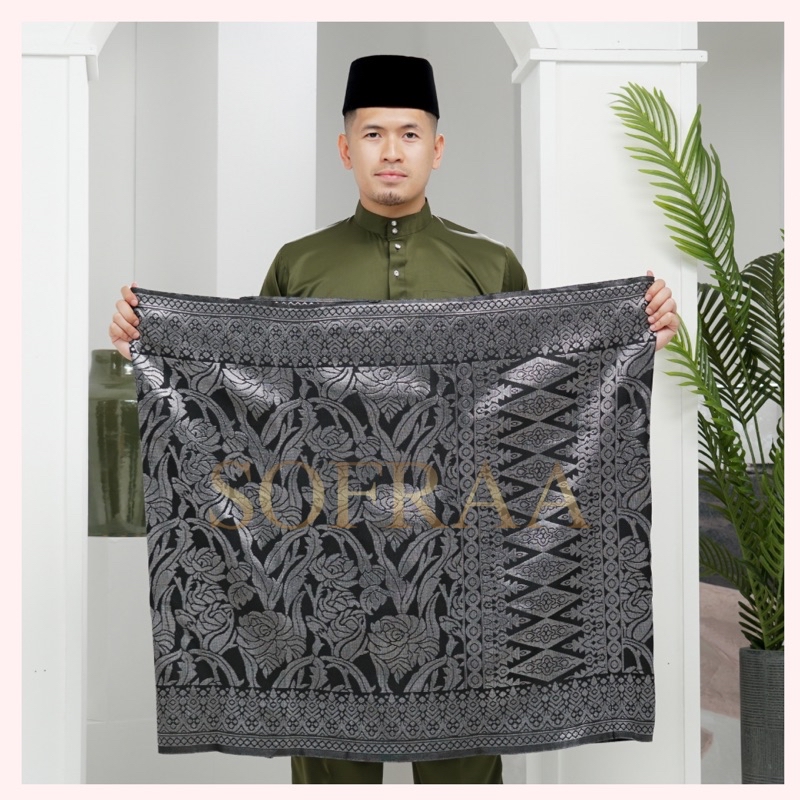Sampin Songket Ready to Sew. Side Hitam. Side Baju Melayu. Side Weaving ...