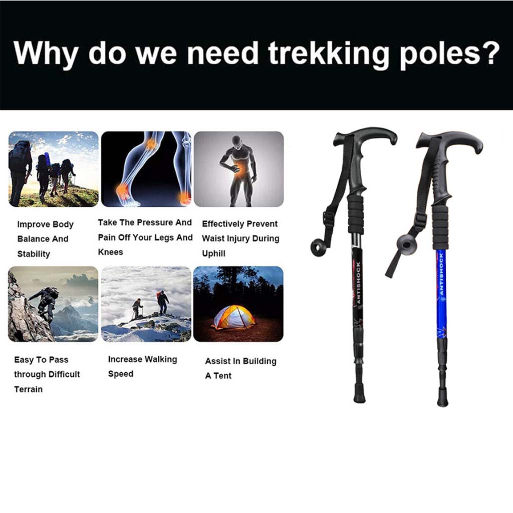 Outdoor Light Weight Trekking Pole Anti-Shock Aluminium Hiking Poles ...