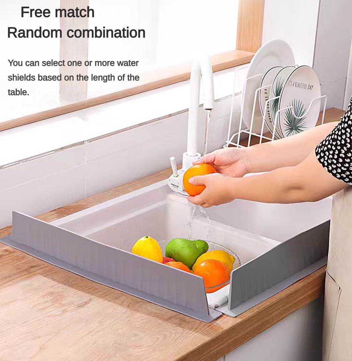 Sink Splash Guard Premium Silicone Water Splash Guard for Sink Kitchen ...