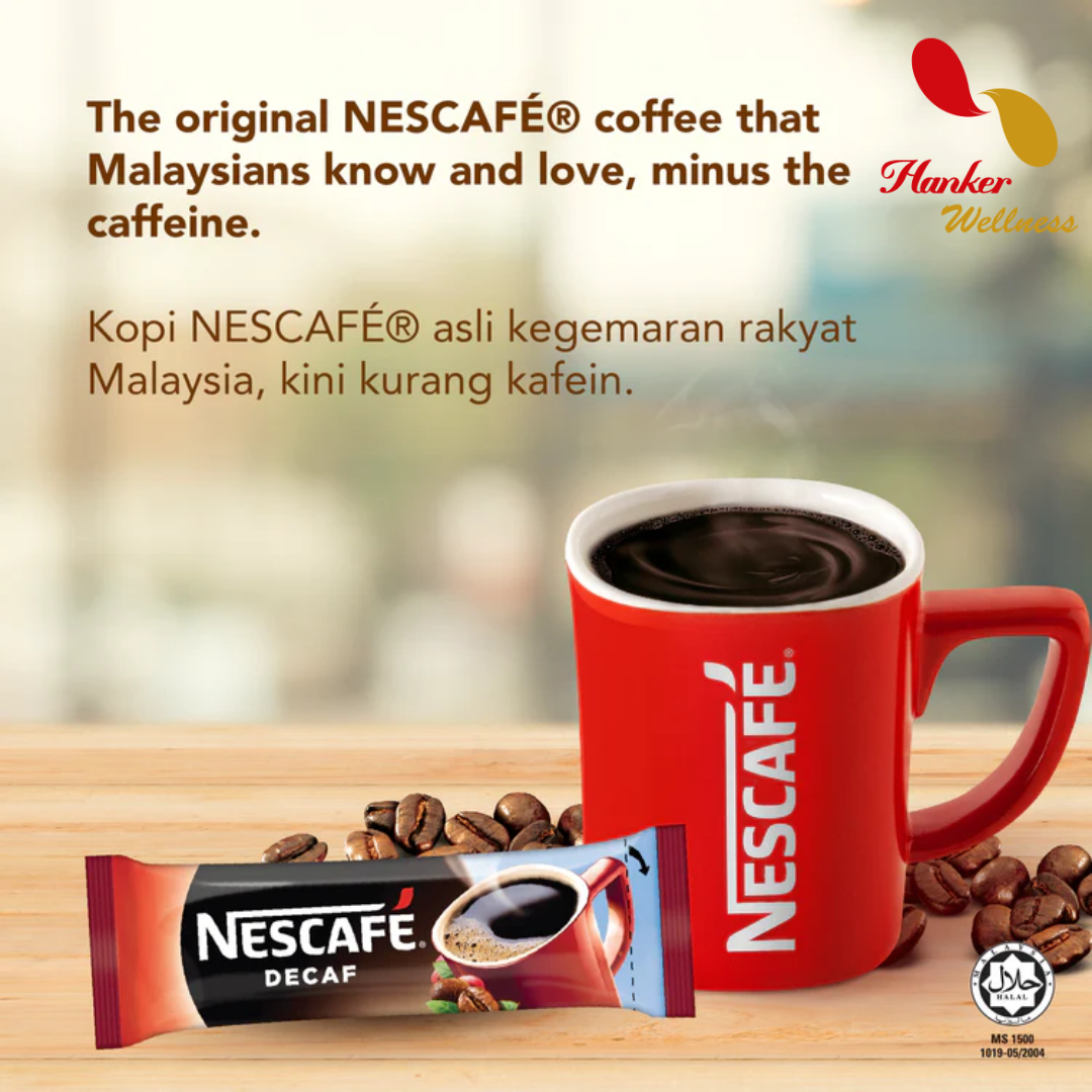 NESCAFE DECAF Instant Coffee Sticks Decaffeinated & Convenient Kopi ...