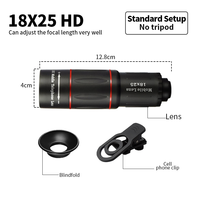 APEXEL Phone Camera Lens 18x25 Outdoors Zoom Lens For Android Phone ...