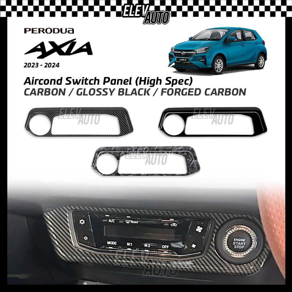 Perodua Axia 2023 2024 Aircond Switch Panel Frame Cover Carbon Fiber ...