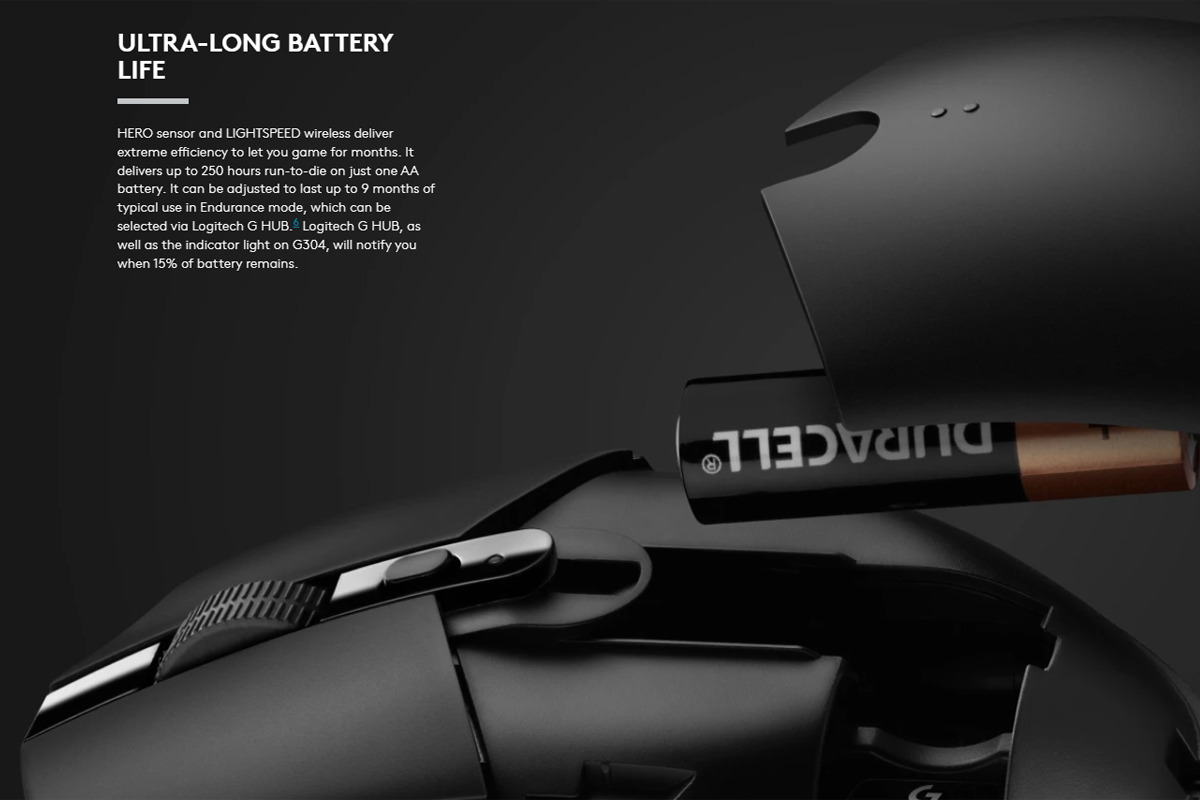 Logitech G304 Lightspeed Wireless Gaming Mouse | 12,000 DPI, Ultra-low ...