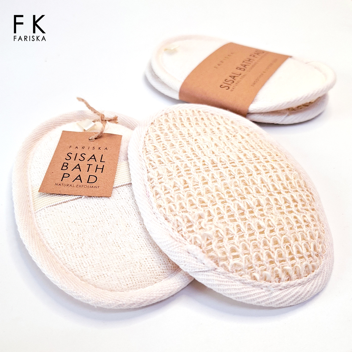 FARISKA l Sisal Bath Pad l Exfoliating Sponge Loofah Body Scrub l ...