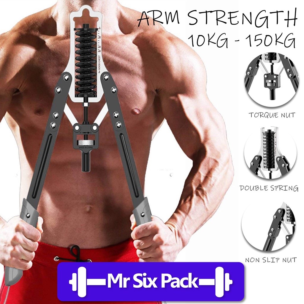 3H 10-300KG Adjustable Arm Strength Exerciser Gym Power Twister Arm ...