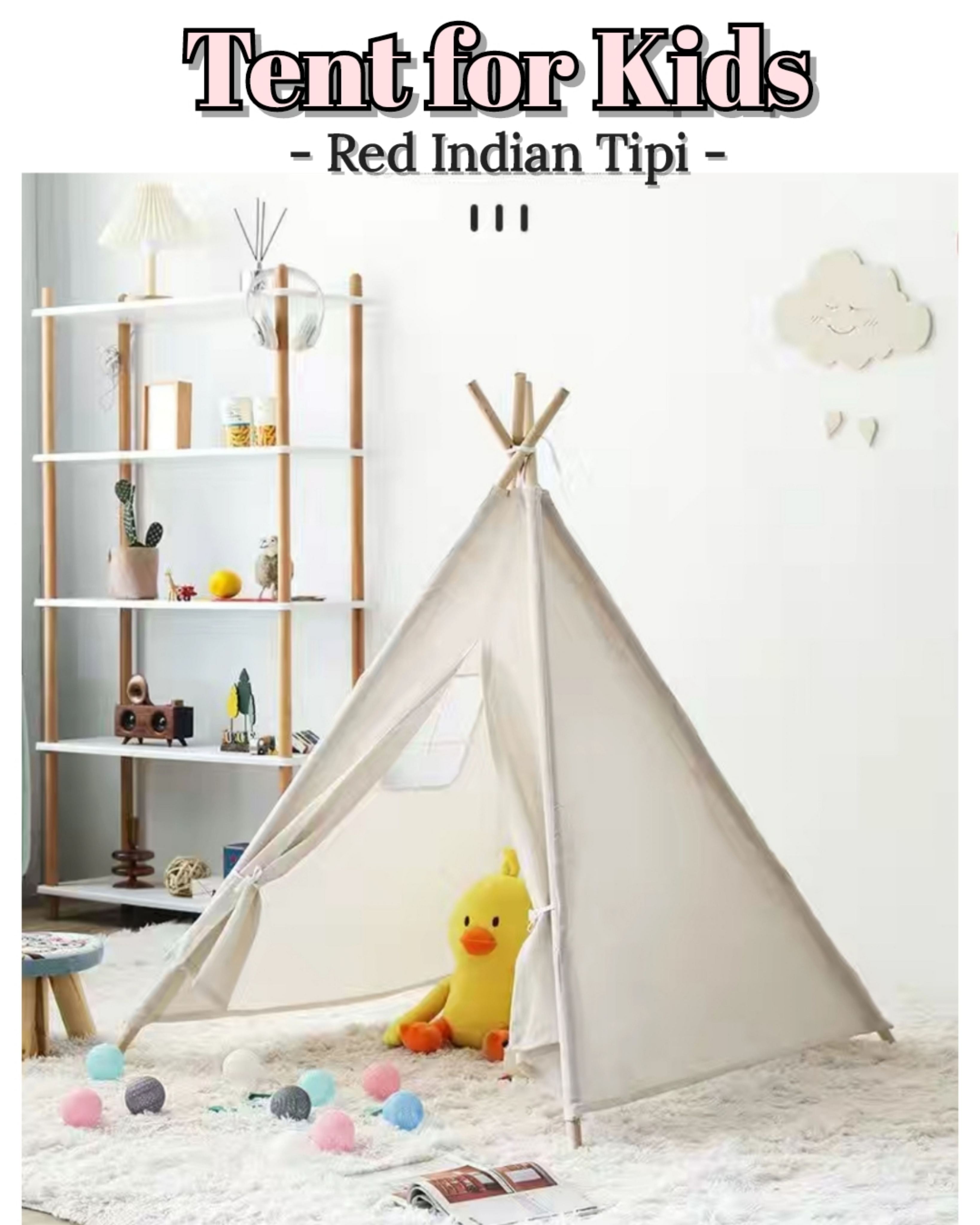 Tent for kids Red Indian Teepee Indoor Tent Princess Picnic Outdoor ...