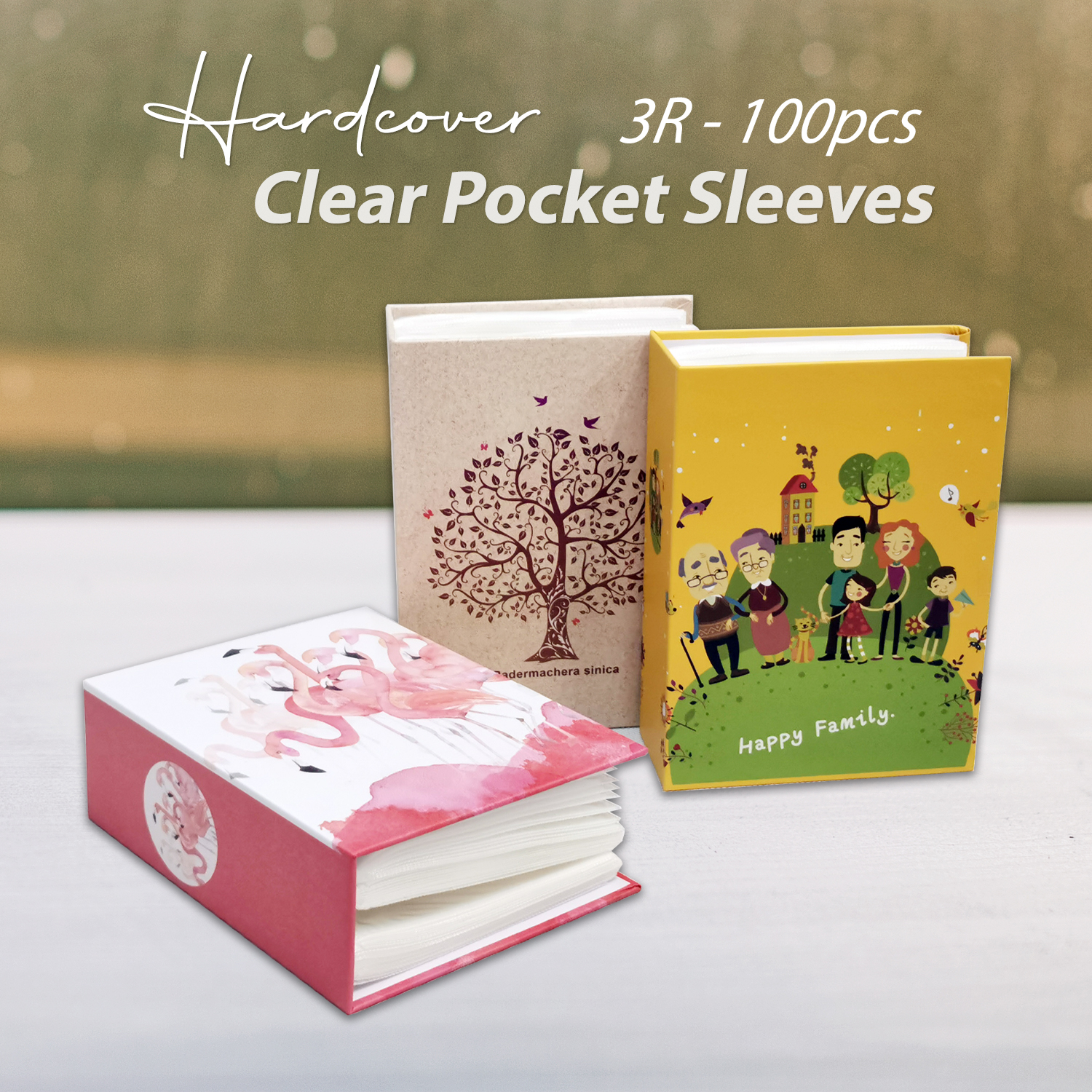 Photo Album 3R | SQUARE Photo 3.5 inch Album | Hardcover Pocket Album ...