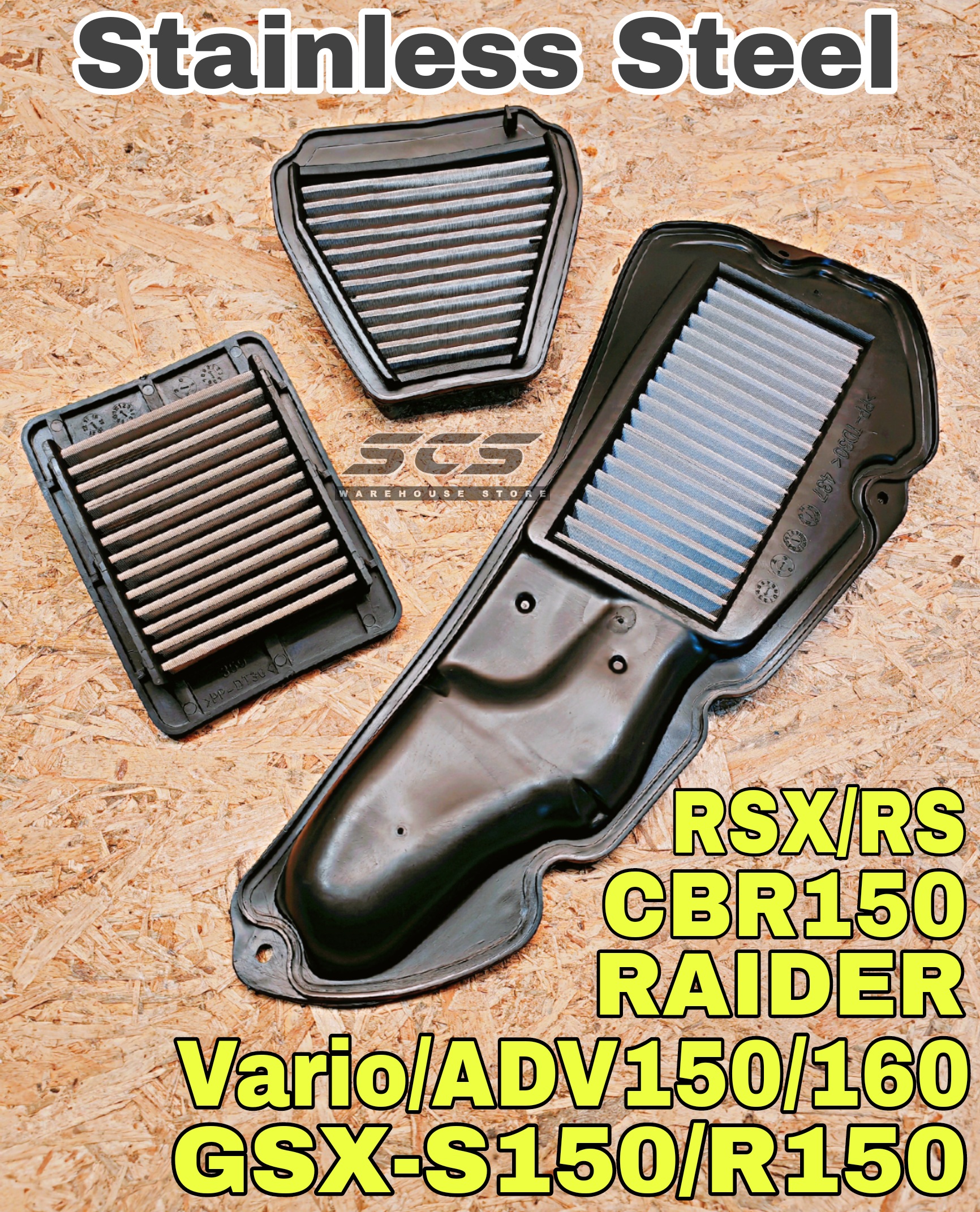 Stainless Steel Air Filter Raider CBR150 RSX150 RS150 R15 MT25 MT15 ...
