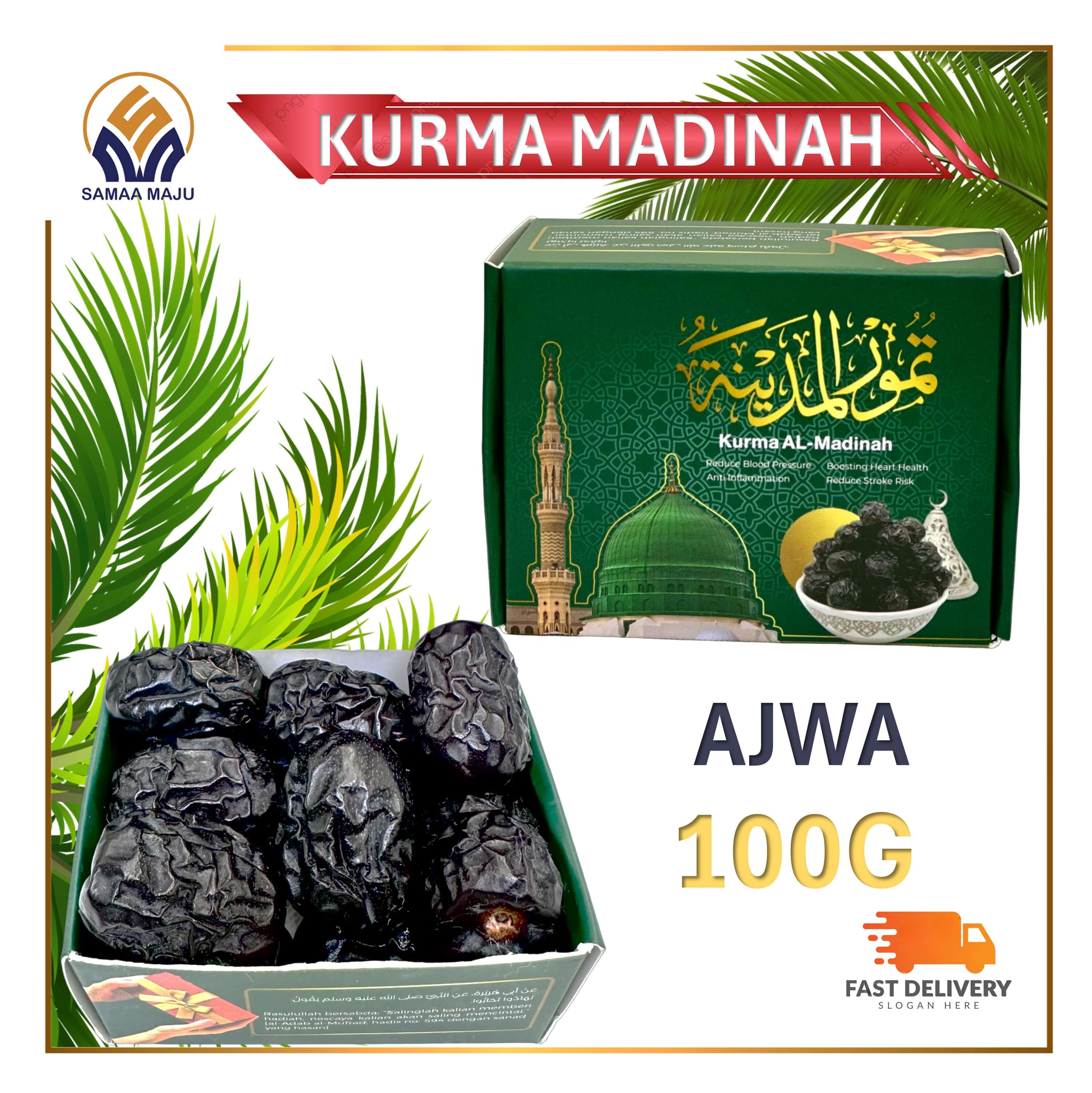Kurma Box 100G Ajwa Mariami safawi mabroom sukkari , medjool Dates vip ...
