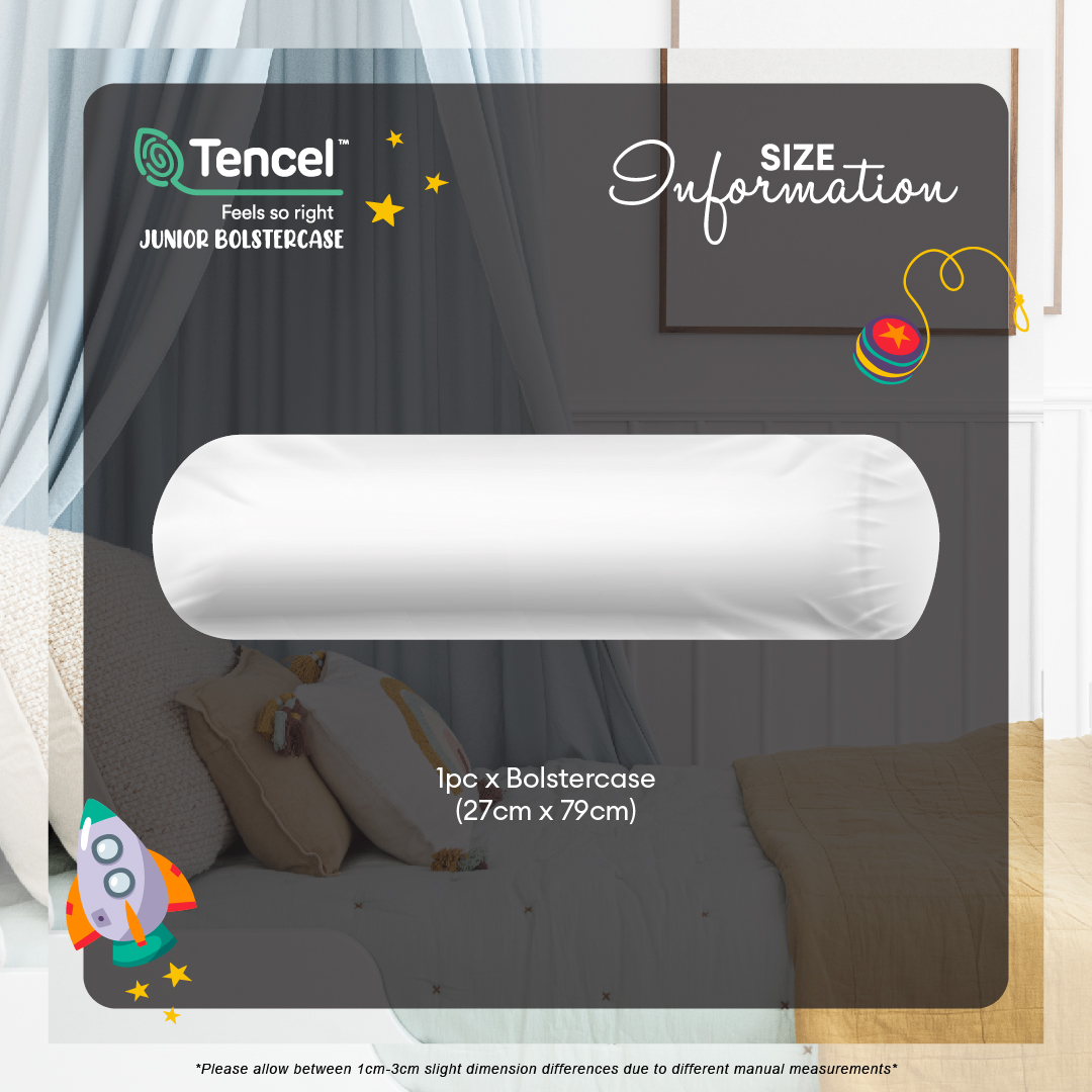 TENCELTM Lyocell - Jean Perry Tencel 1pc Junior Bolstercase (KID'S size) - Tencel 1200TC ...