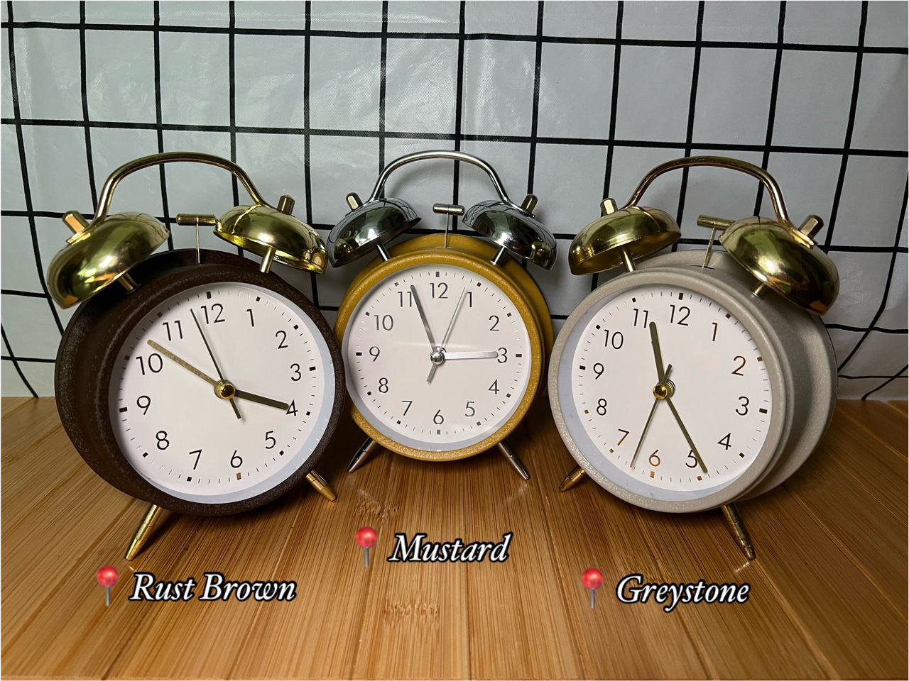 4"Classic Retro Quartz Alarm Clock Loud Sound Twin Bell Analogue Desk ...