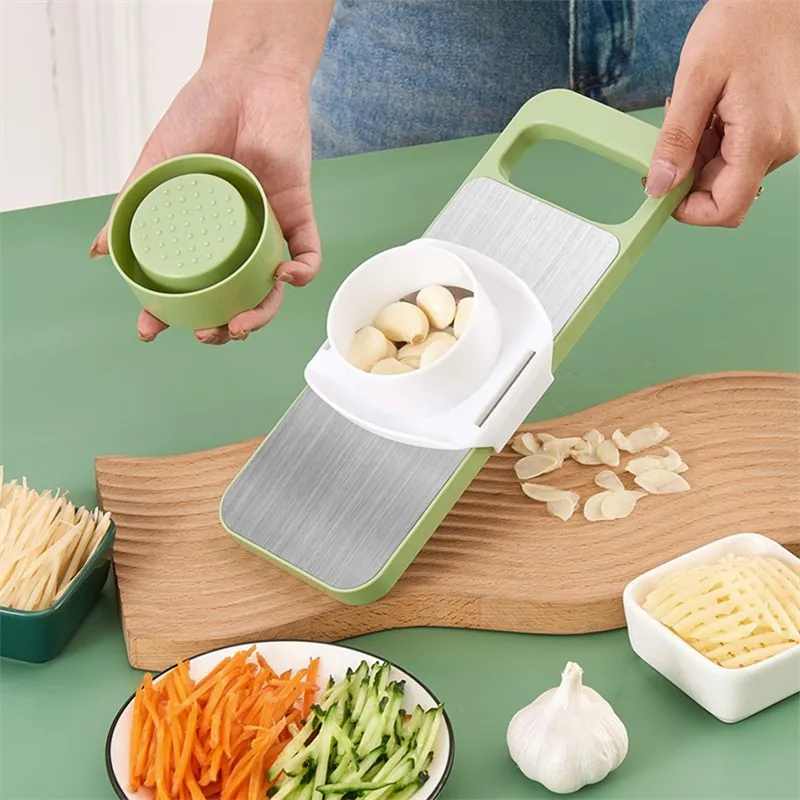 5in1 Stainless Steel Multifunction Slicer Vegetable Grater Cutter ...