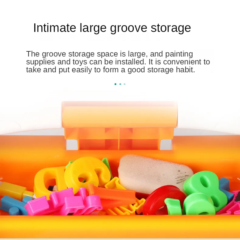 2 in 1 Multifunctional Drawing Board Learning Desk - With Lego Building ...