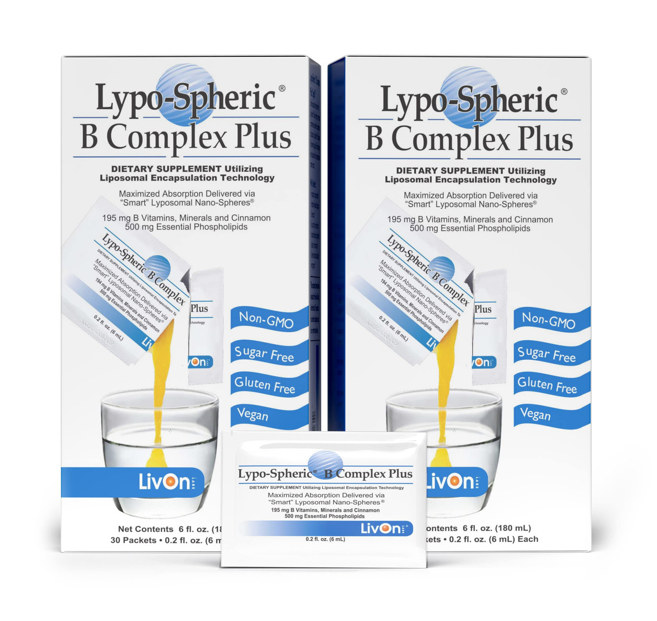 LIVON LABS Lypo-Spheric B Complex Plus Liposomal From USA Multifunction ...