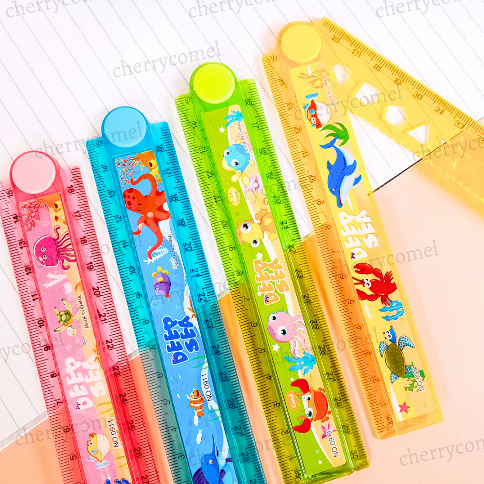 Foldable 30cm Cartoon Foldable Ruler Cartoon Ruler Cute School Ruler ...