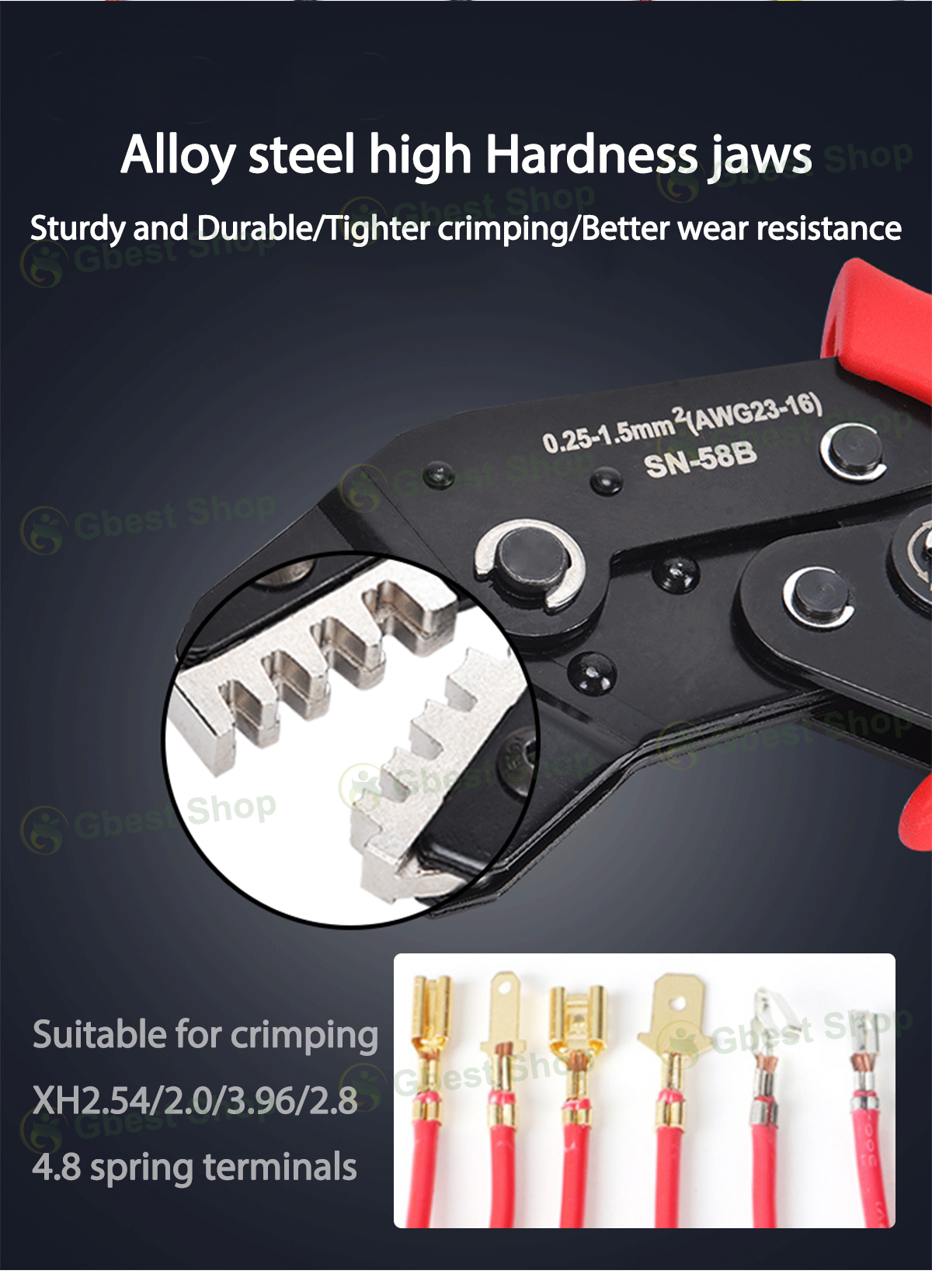 Crimper Plier Pliers Wire Terminal Connector Crimping Tool Ratcheting ...