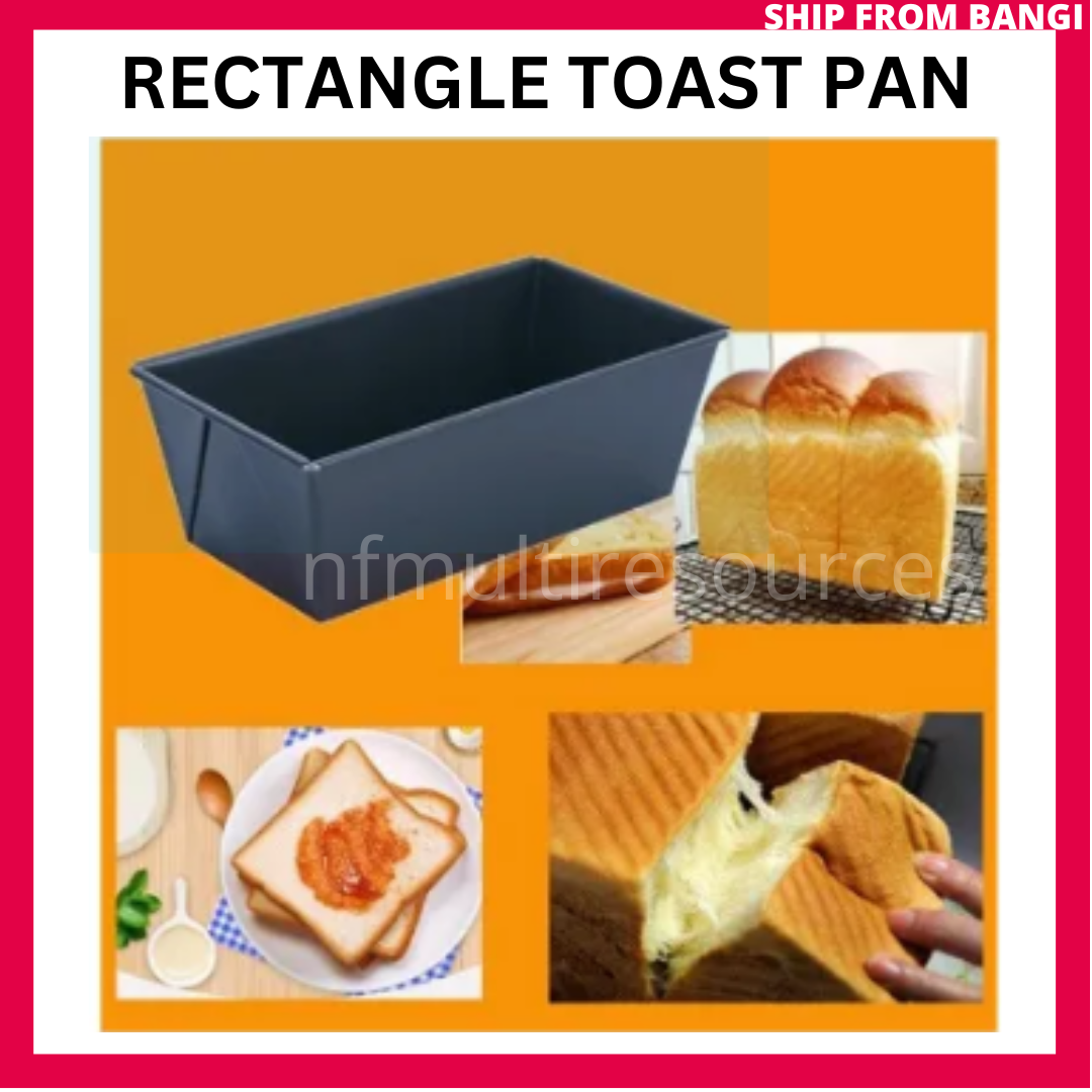 Rectangle Loaf Non-Stick Loyang Cake Pan Non-Slip Toast Boxes Multiple ...