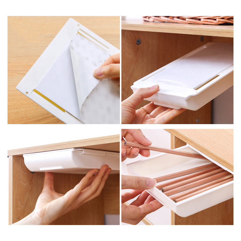 ZENi Portable Storage Drawer | Hidden Under Table Storage Space For ...