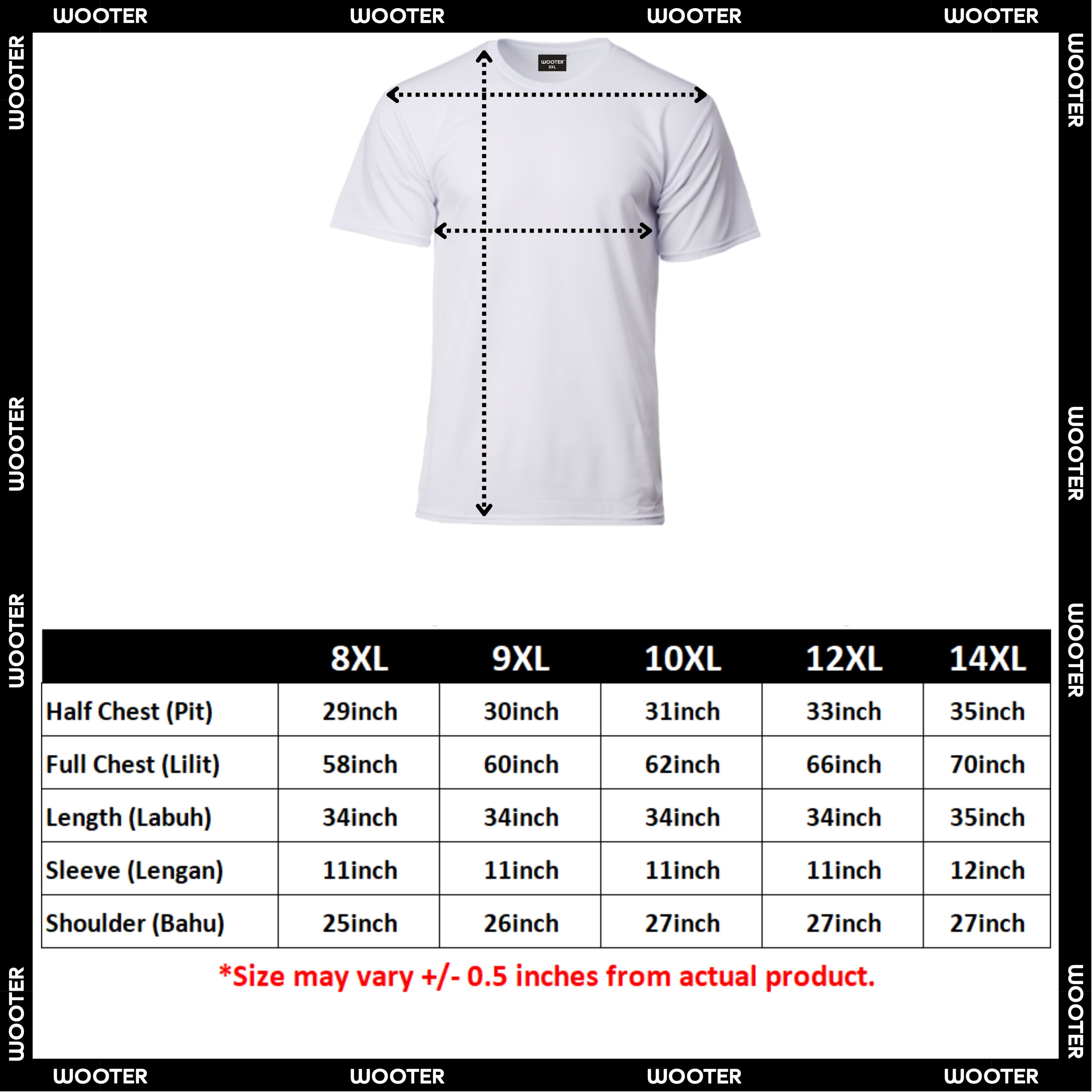 (8XL-15XL) Plus Size Microfiber T Shirt Baju T Shirt Lelaki Plus Size Wooter | Shopee Singapore