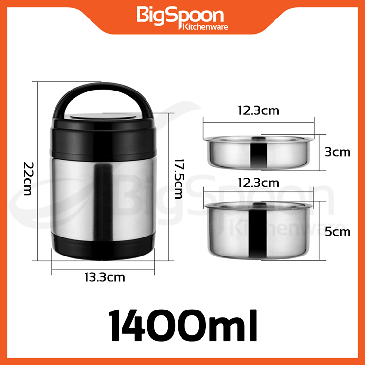 BIGSPOON Thermos Food Container Stainless Steel |Insulated Lunch Box ...