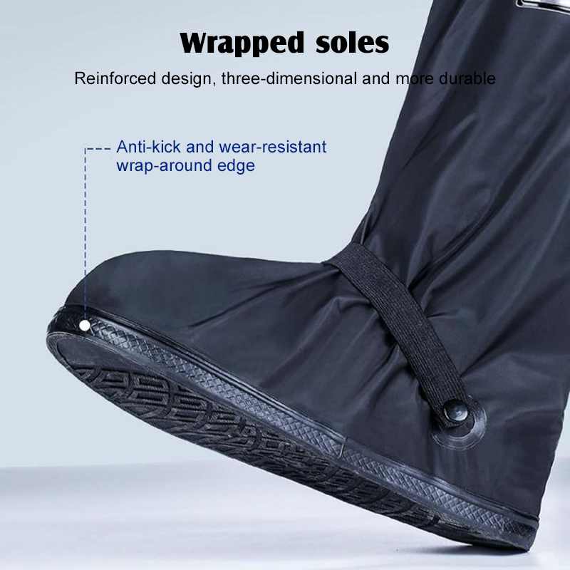 Reusable Rain Boot Anti-slip Waterproof Motorcycle Shoe Covers ...