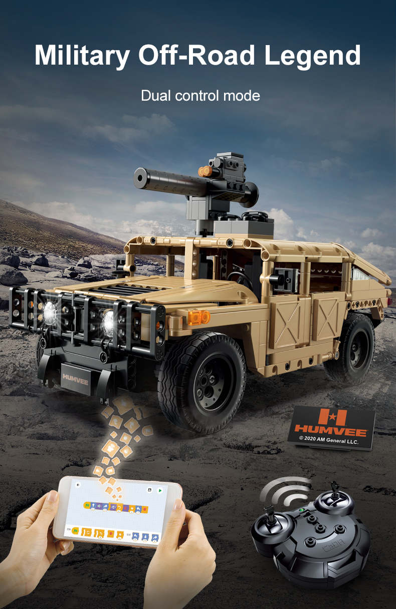 CaDA Humvee Off-Roader 1:14 C51202W RC Block Toy Set (628 Pieces ...