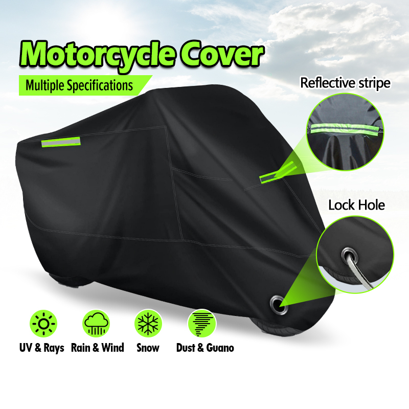 3 Layers Waterproof Motorcycle Cover Protection Rain and Dust UV Cover ...