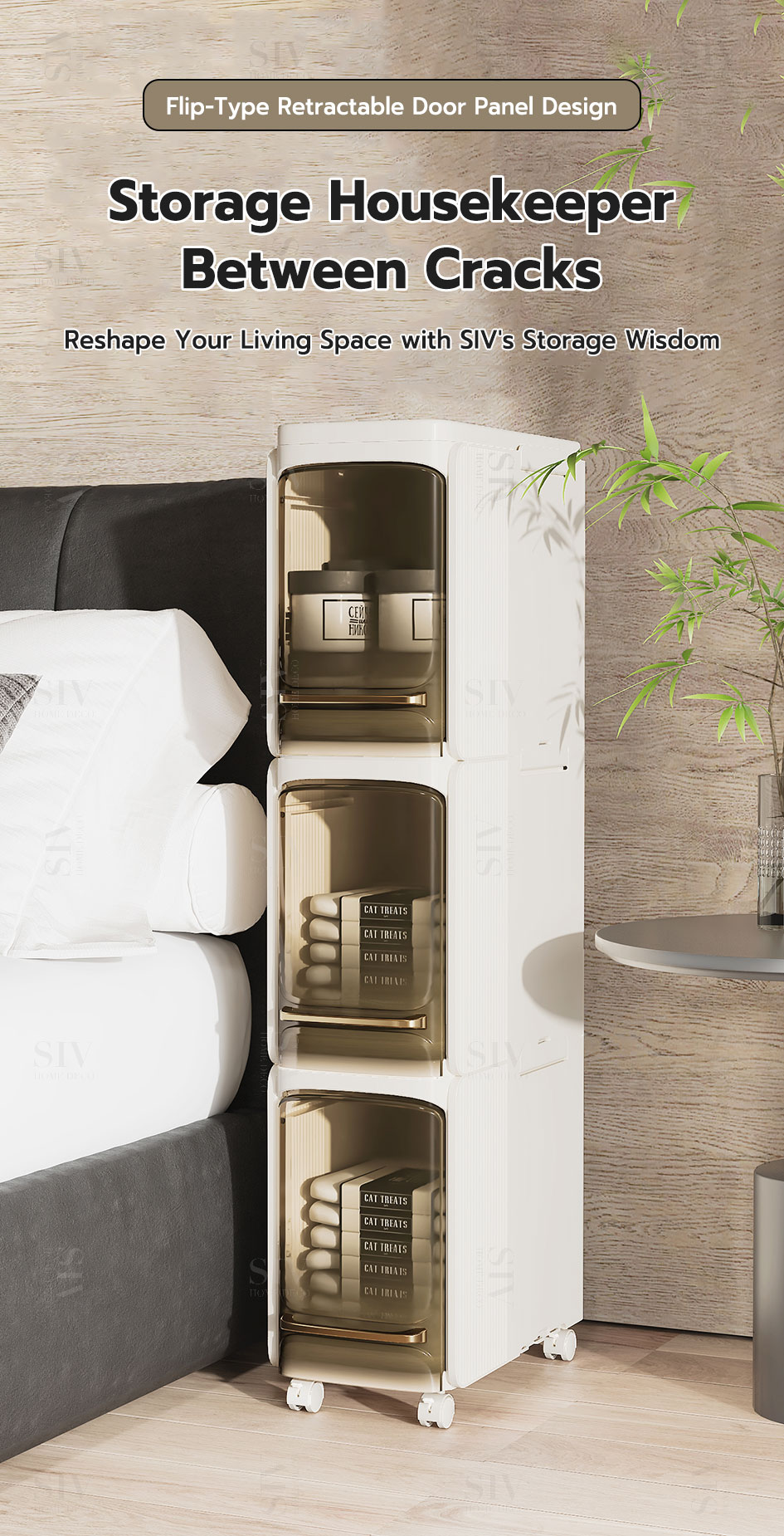 SIV Slim Space-Saving Gap Storage Cabinet | Multi-Functional Durable ...