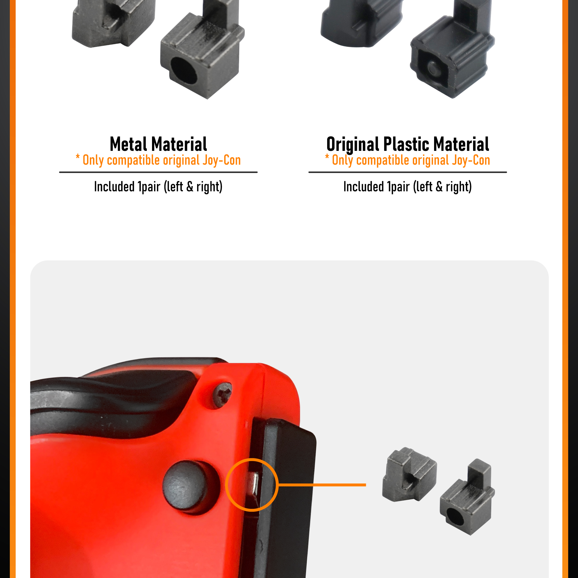 Nintendo Switch OLEDV1/V2 Joycon Metal Lock Buckles Controller Repair ...
