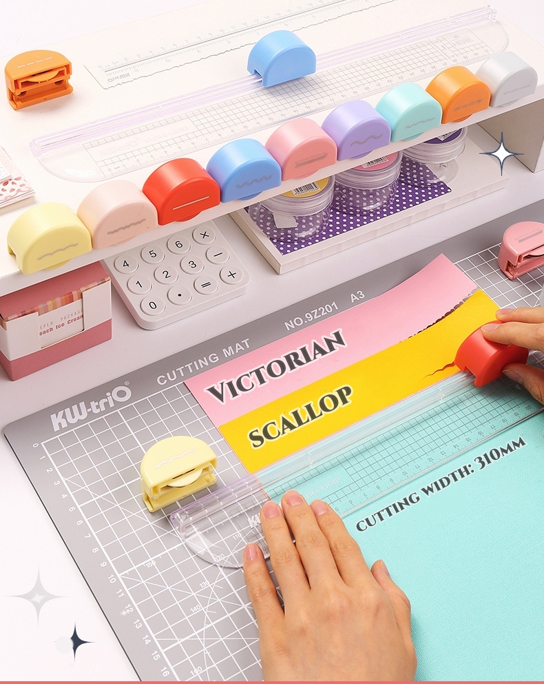 Creative Ultra Light Trimmer Ruler Rainbow Colourful Blade Multipurpose ...