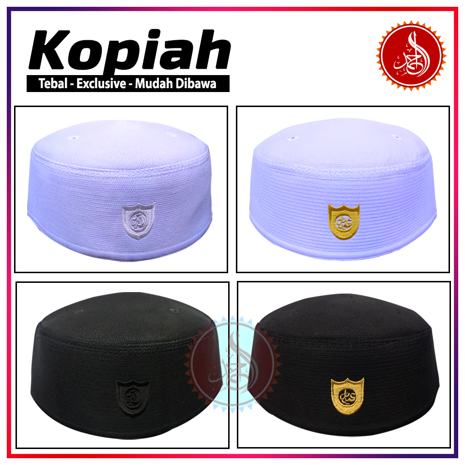 BLACK KOPIAH, WHITE KOPIAH, SCHOOL KOPIAH, 4-HOLE KOPIAH, LOGO (Malay ...