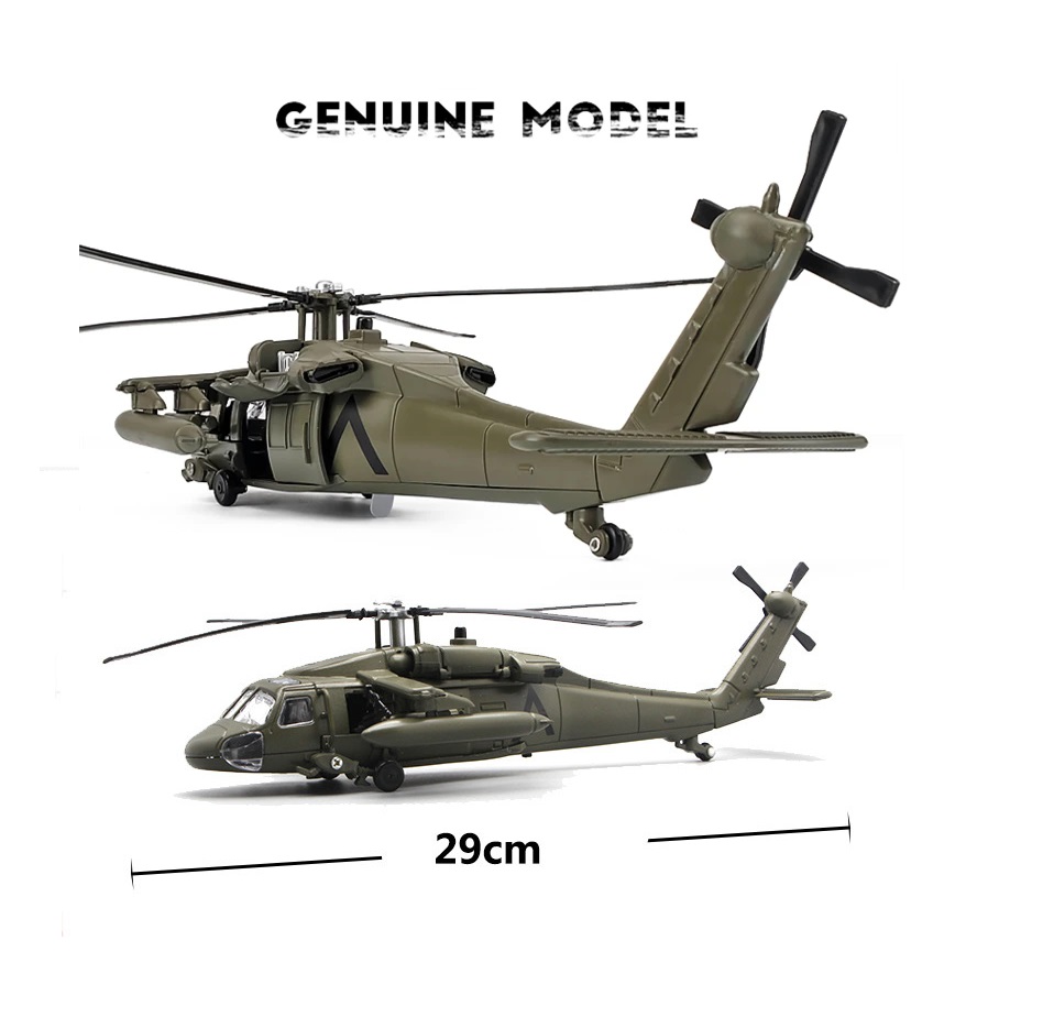 1:64 Black Hawk UH-60/Apache AH-64 Military Army Fighter Aircraft ...