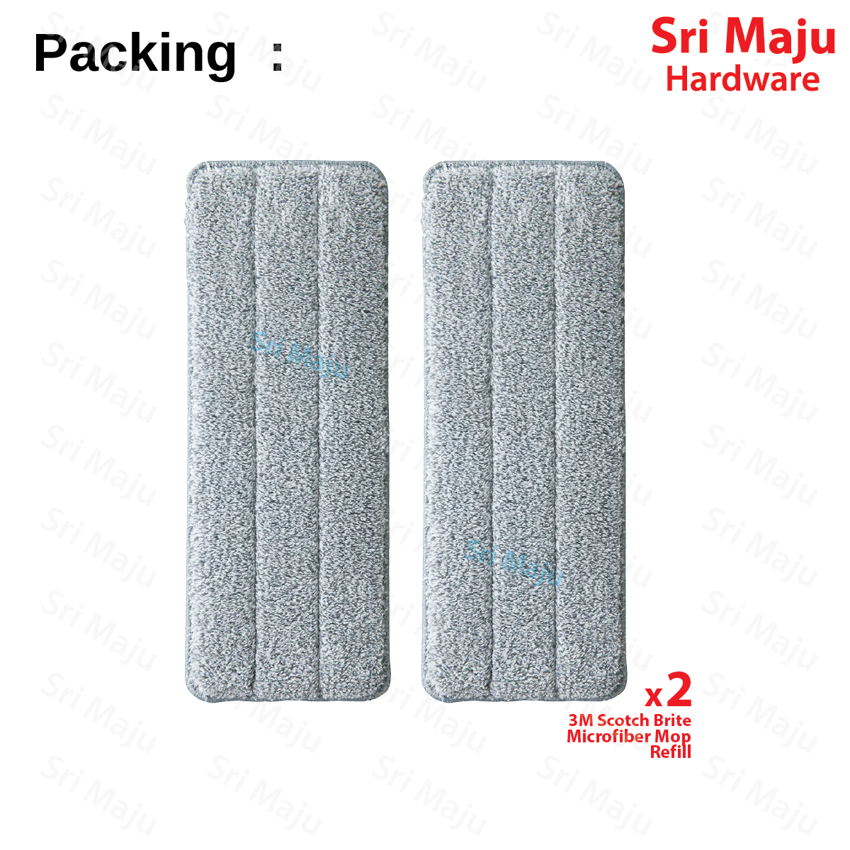 MAJU 3M Scotch Brite 360 Hands Free Flat Mop Refill Only Self Clean ...