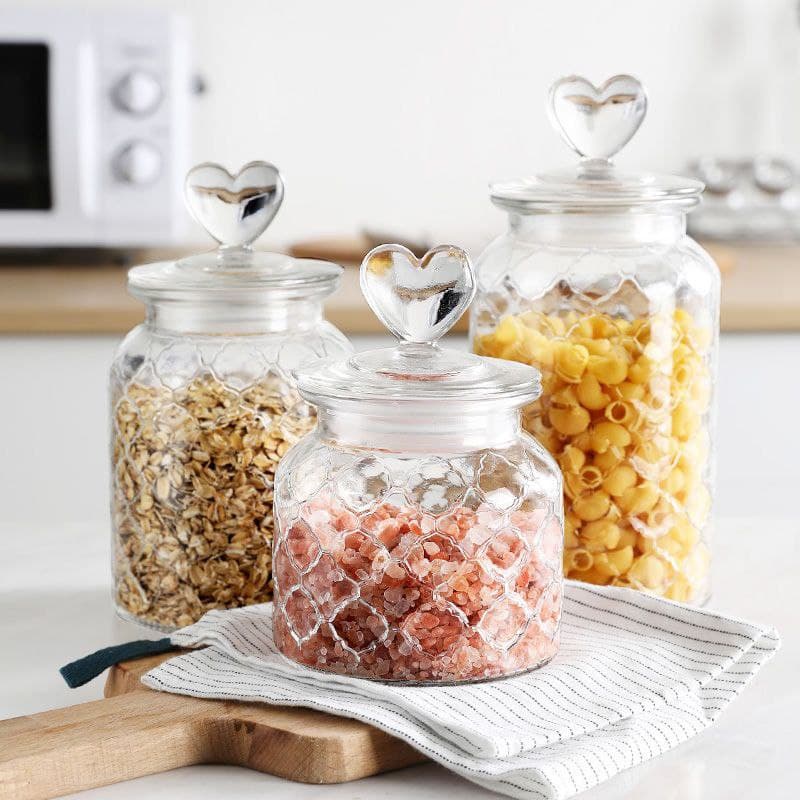 Raya Cookie Container Set 2024 Airtight Raya Cookie Jar Set Glass Jar ...