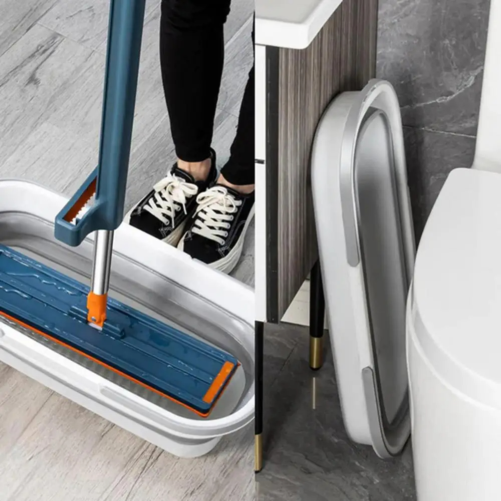 ️Portable Large Capacity Bucket with Wheels Bathroom Foldable ...