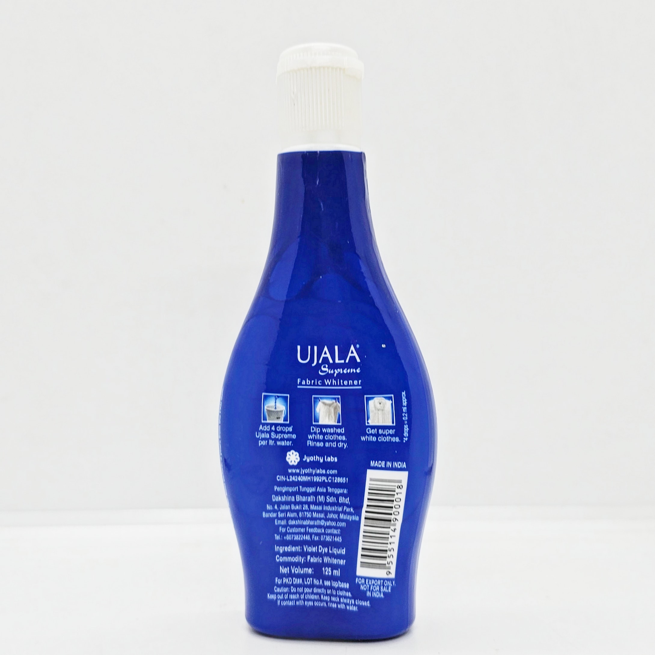 Ujala Supreme Fabric Whitener 125ml x 10 Botol / Nila Baju Putih ...