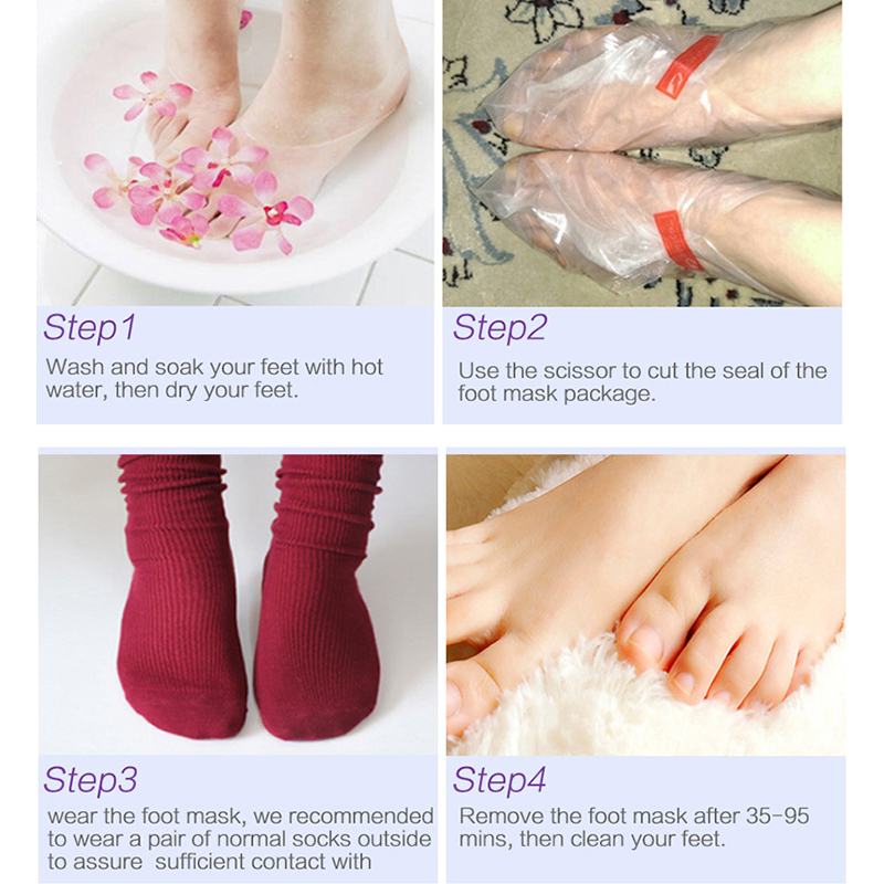 Exfoliating Foot Mask Foot SPA Pedicure Sock Removing Dead Skin ...