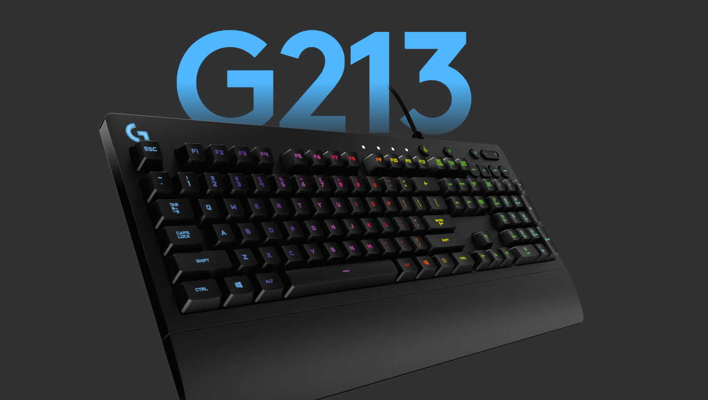LOGITECH G213 Gaming Keyboard with LIGHTSYNC RGB, Onboard Media ...
