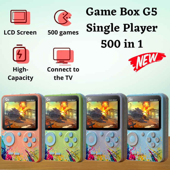 G5 Game Boy Handheld Game Console with 500 Classic Old Games Best Toy ...