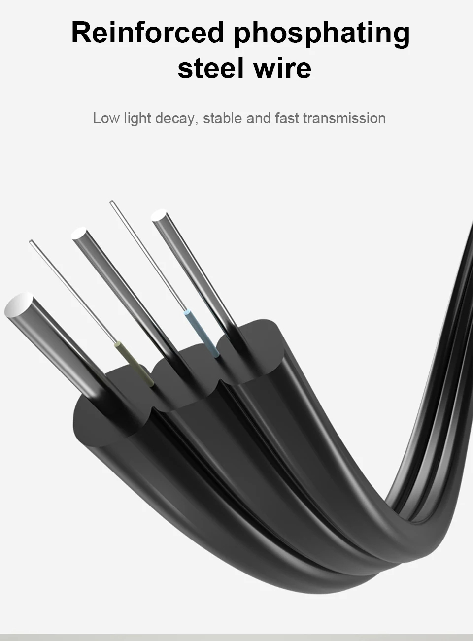 SC-SC Outdoor Armored Fiber Optic Cable Single Core Drop Cable Single ...