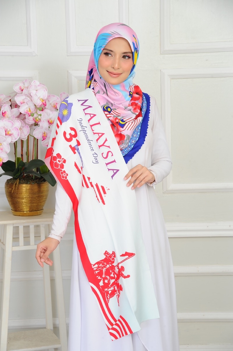 Mafla Merdeka Scarf Dewasa Viral Merdeka 2024(58 inches long 12 inches ...