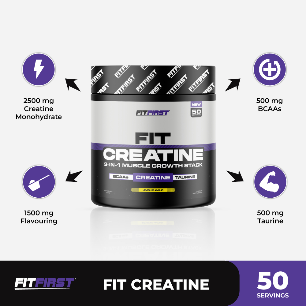 Fit First Fit Creatine 3 IN 1 Muscle Growth Stack (50 Serving) | Shopee ...