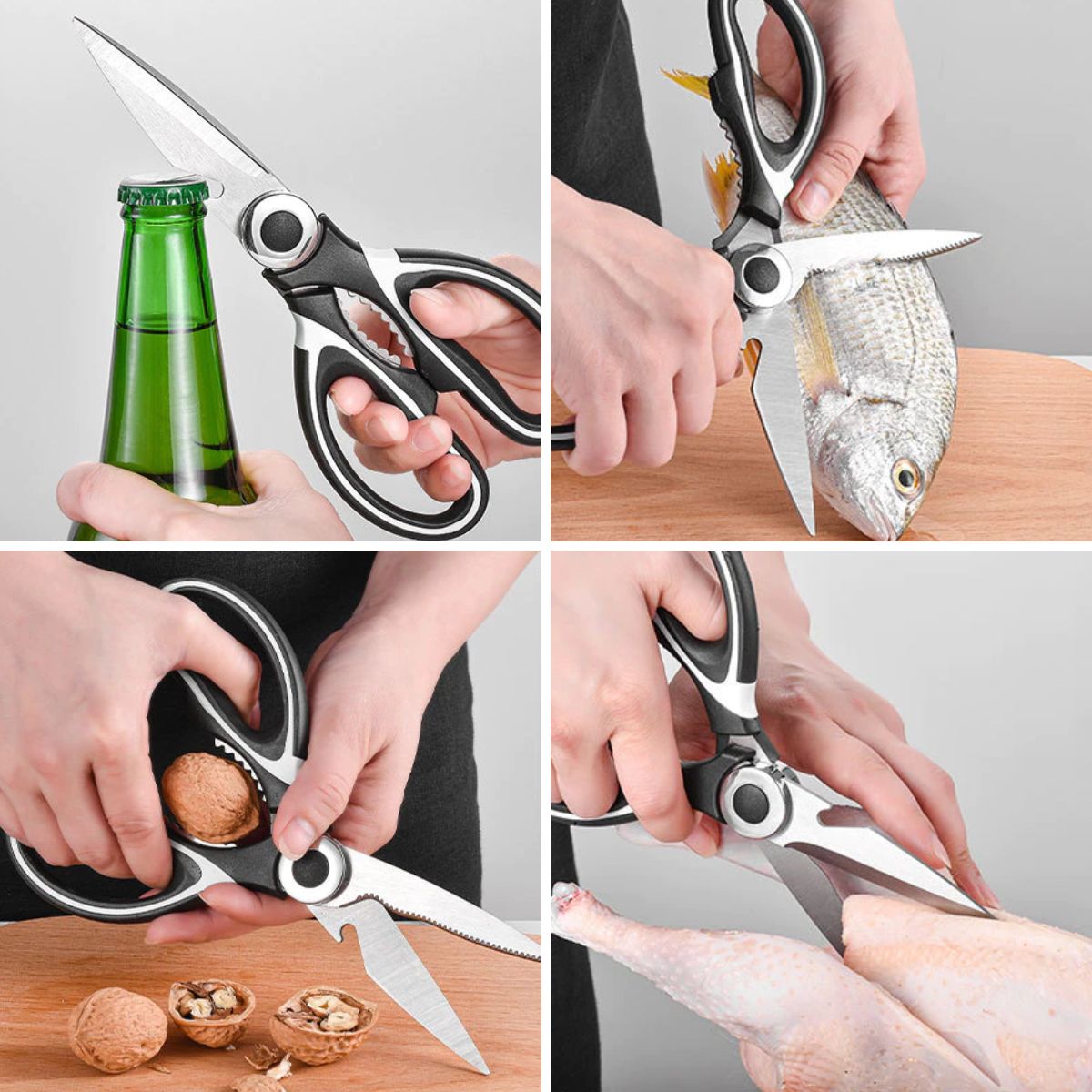 SK-555 Ultra Sharp Premium Heavy Duty Kitchen Shears and Multi Purpose ...